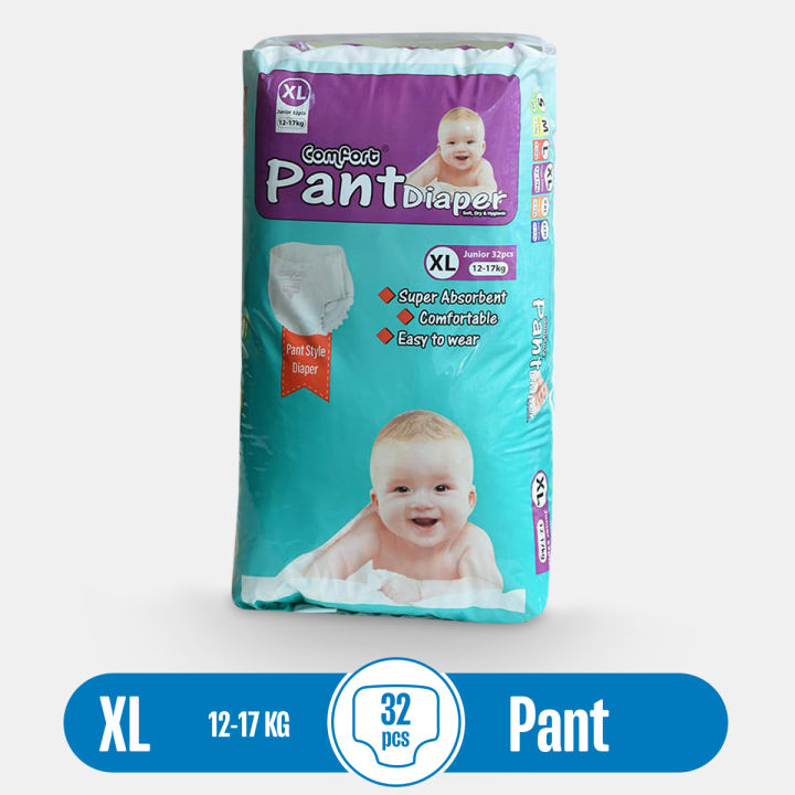 Comfort XL Size (32pcs) Pant Style Diapers for 12-17kg Babies | Daraz ...