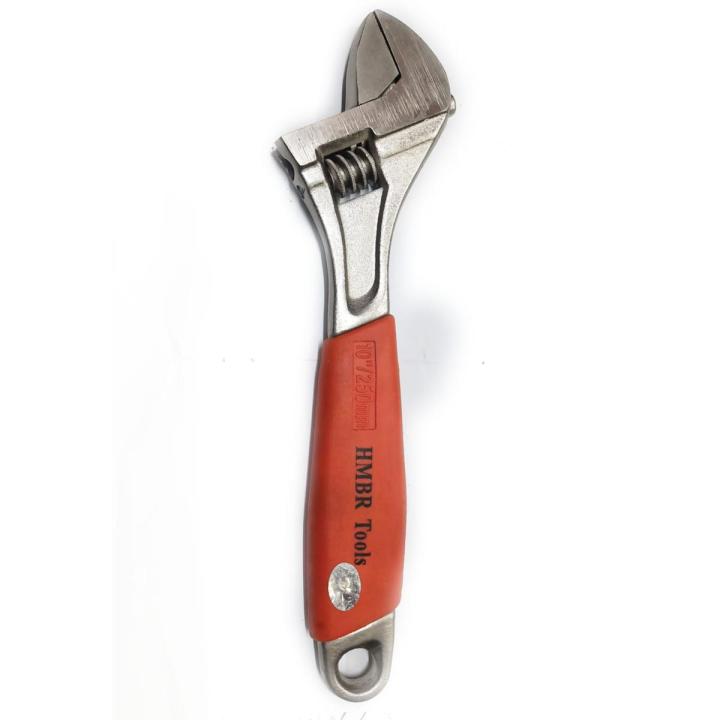 Adjustable Wrench 10 Inch with RED Rubber Grip Handle 250mm Heavy Duty ...