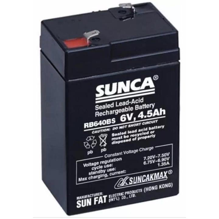 Sunca Sealed Lead-Acid Rechargeable Battery 6V 4.5Ah | Daraz.com.bd