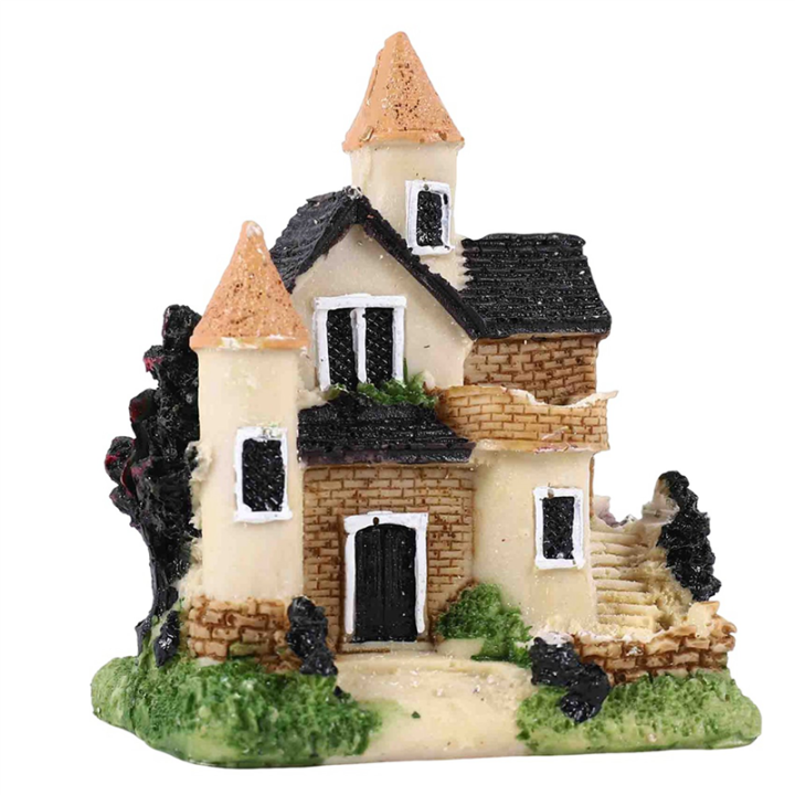 Cute Mini Resin House Miniature House Fairy Garden Landscape Home ...