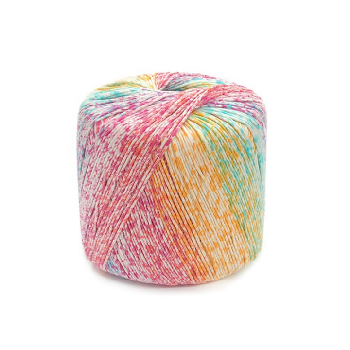 40G/Ball Colorful Lace Cotton Yarn Segmental Dyeing Gradient Yarn DIY ...