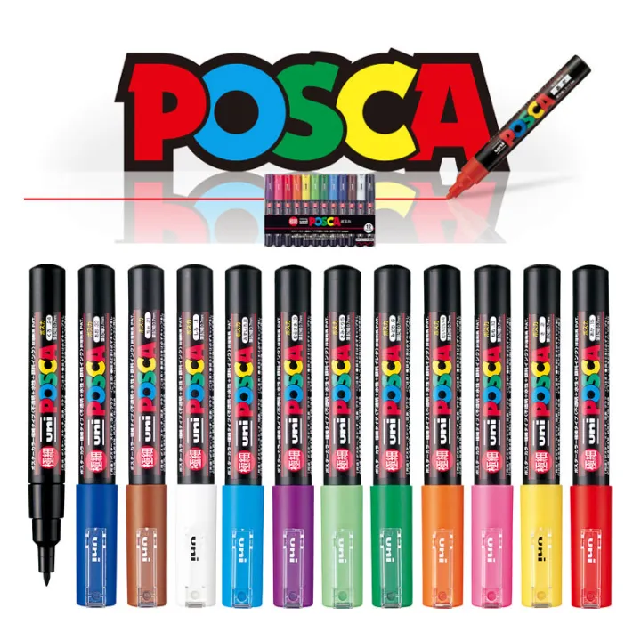 UNI Posca Markers PC-1M 27color Advertising Pen Graffiti Highlighter ...