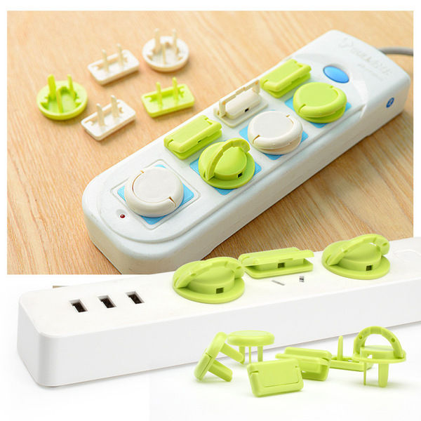 10 Pcs (5 pcs 2 pin 5pcs 3 pin) Socket Plug Protector Baby Electric ...