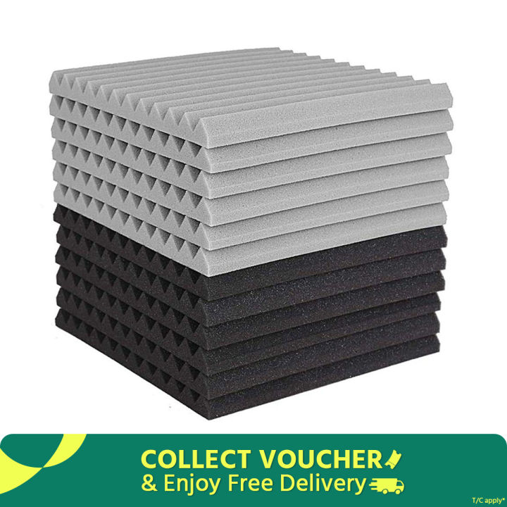 12 Pcs Acoustic Foam d,Studio Wedge Tile,Acoustic Foam Soundproof ...