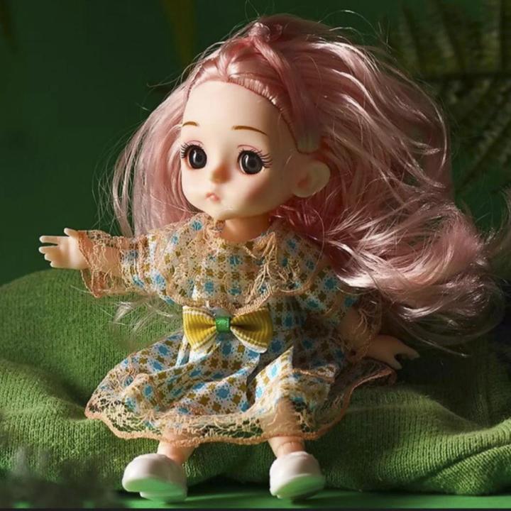 10cm Mini Jointed Doll Girls Movable Jointed Girl Body Retro Style ...