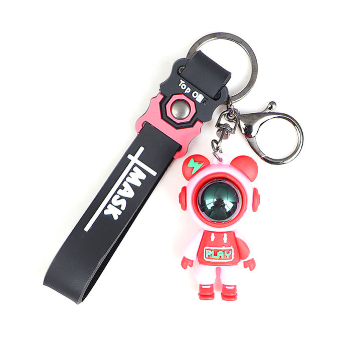 Astronaut Bears Key Chains Ring Fashion Cute Animal Bag Key ring Holder ...