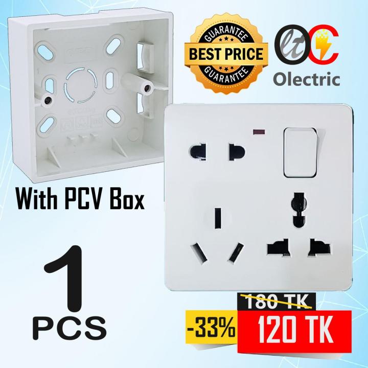 5 Pin Multi Function Universal Wall Switch Socket - Universal Socket ...