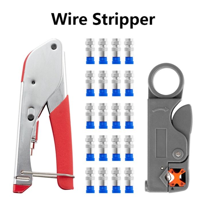 RG6 Wire Stripper Electrician RG59 Cable Plier Coaxial Compression Tool ...