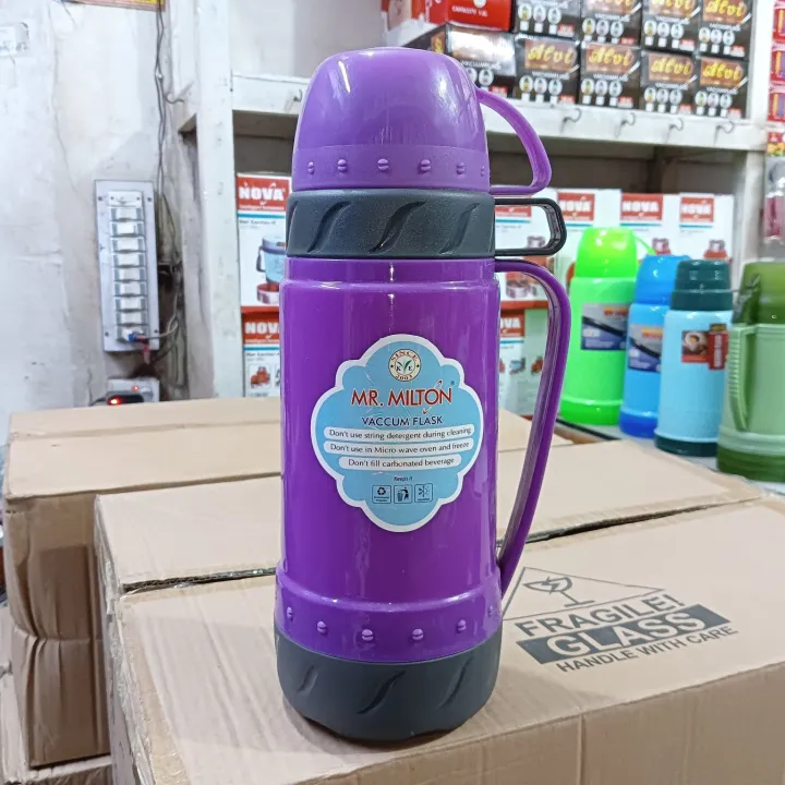 Mr Milton 1L capacity Vacuam Flask Plastic body and Glass rifil with a ...