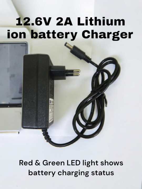 12.6V 2A Lithium-ion battery Adapter Charger with LED indicator Option | Daraz.com.bd