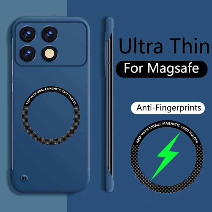 Ultra-Thin Frameless Magnetic For Magsafe Wireless Charge Case for ...