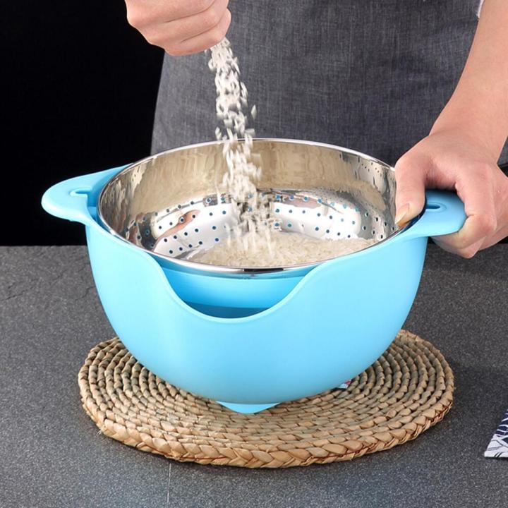 Stainless Steel 360° Flip Round Double-Layer Vegetable Sink Rotating ...