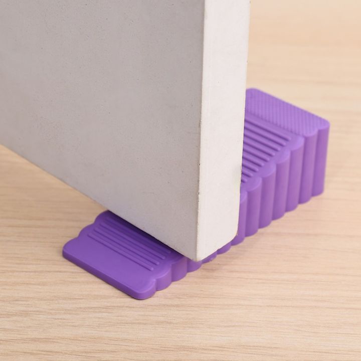 Silicone Door Stopper Reusable Shock Absorbent Block Wedge Doorstops ...