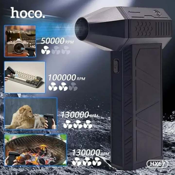 Hoco HX67 Ultra Hight Speed Portable Fan with External Power 3000mAh ...