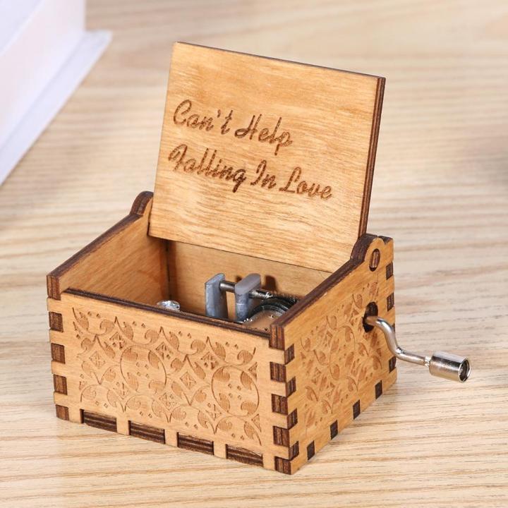 【Yurui】Antique Wooden Music Hand Musical Box Gift - La vie en rose ...