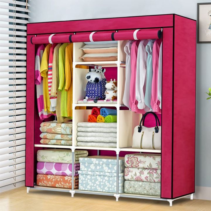 Premium Foldable Frame Cabinet Storage Wardrobe (Color Assorted ...