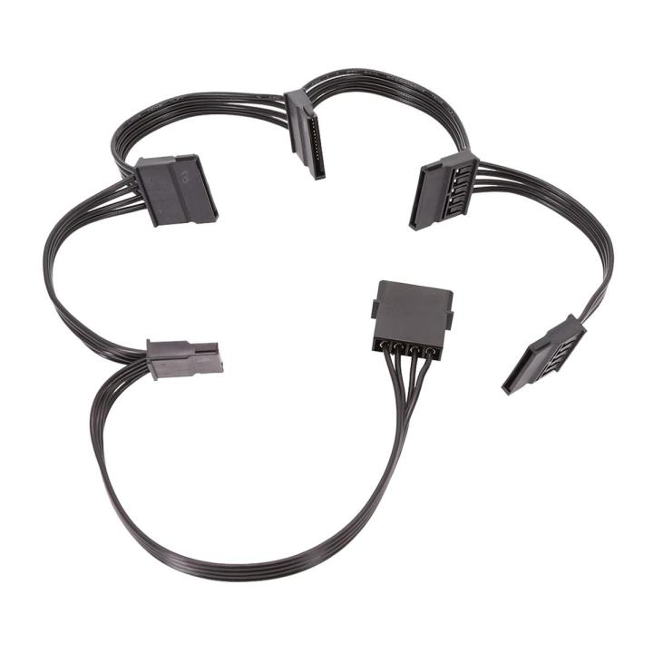 Extension Cable Reliable 1 Male to 5 SATA Hard Drive Power Supply ...