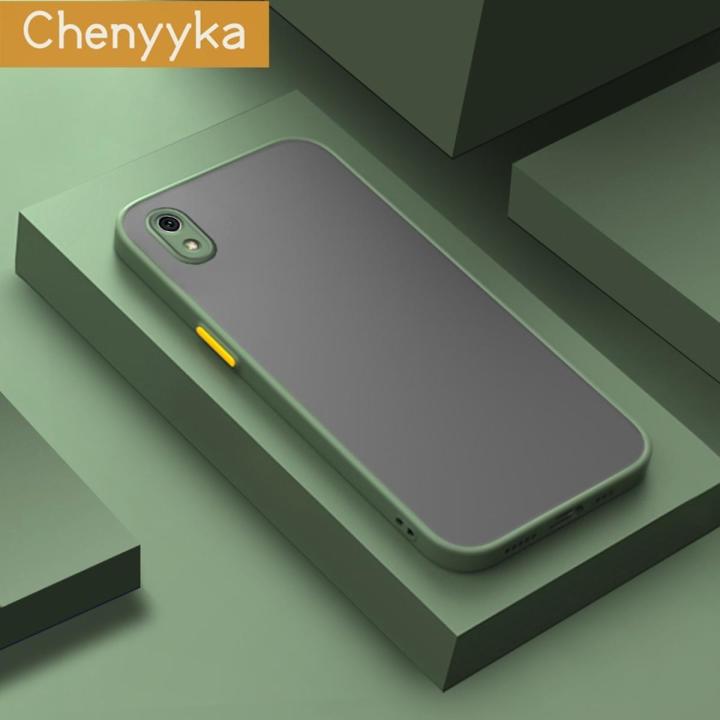 Chenyyka For Redmi 7A Case Transparent Frosted Hard Back Cover Lens ...