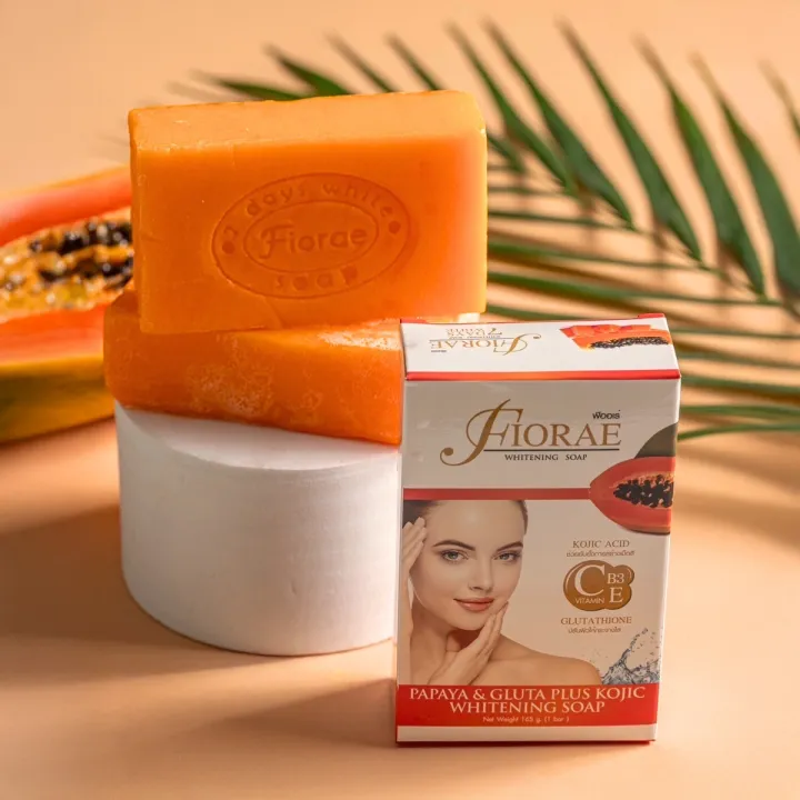 Fiorae Whitening Soap with Papaya and Gluta Kojic (165g) | Daraz.com.bd