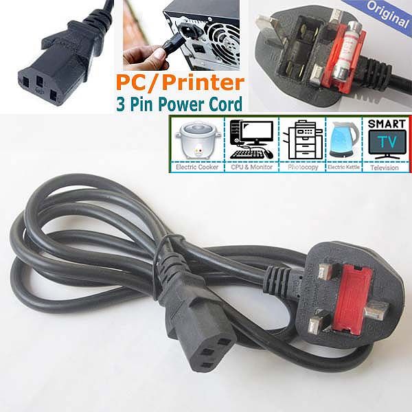 Computer Desktop Pc Power Supply Cable Dc 3 Pin 1.5M Best Quality ...