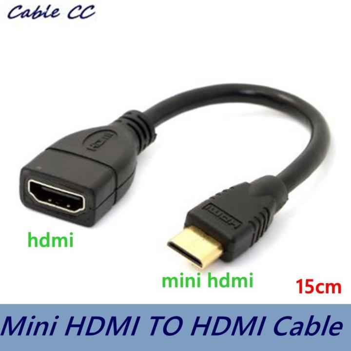 Gold-plated Cable HDMI-Compatible to HDMI Female Adapter Mini HDMI 90 ...