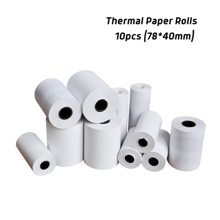 10Rolls (78x40mm) Thermal Paper Rolls for 3-Inch width (80mm) POS and ...
