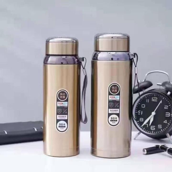 Vacuum water flask 1000 ml double layer stainless steel hot and cool ...