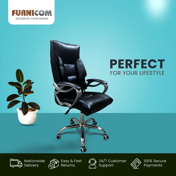 Furnicom Chair/ Office Chair/ Executive Chair/ Chair/ Boss Chair/ Home ...