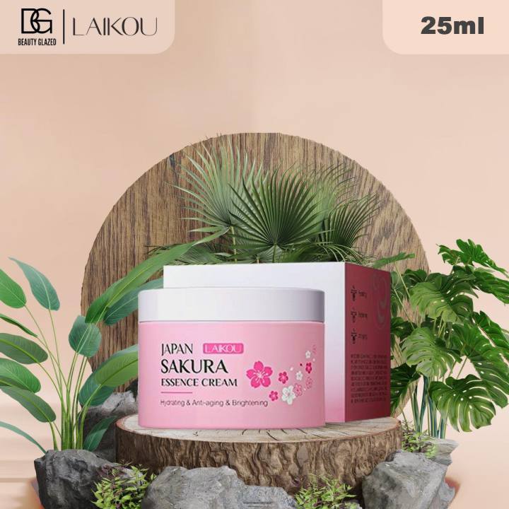 LAIKOU Japan Sakura Essence Cream, Face Sakura Cream, Hydrating & Anti-aging & Brightening ...
