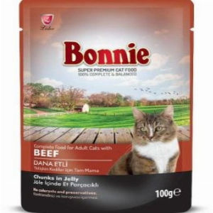 Bonnie Cat Pouch – Beef Chunks in Jelly (100g) | Daraz.com.bd