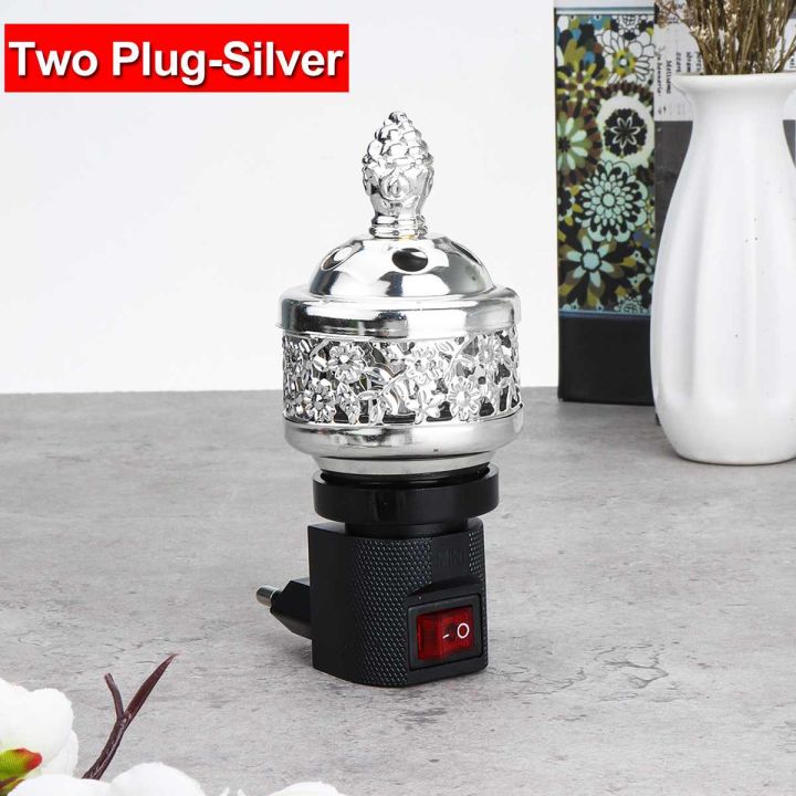 Portable Mini Electric Bakhoor Burner Incense Metal Burners Square ...