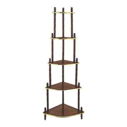 Home decorated partex corner shelf 5 layer golden border | Daraz.com.bd
