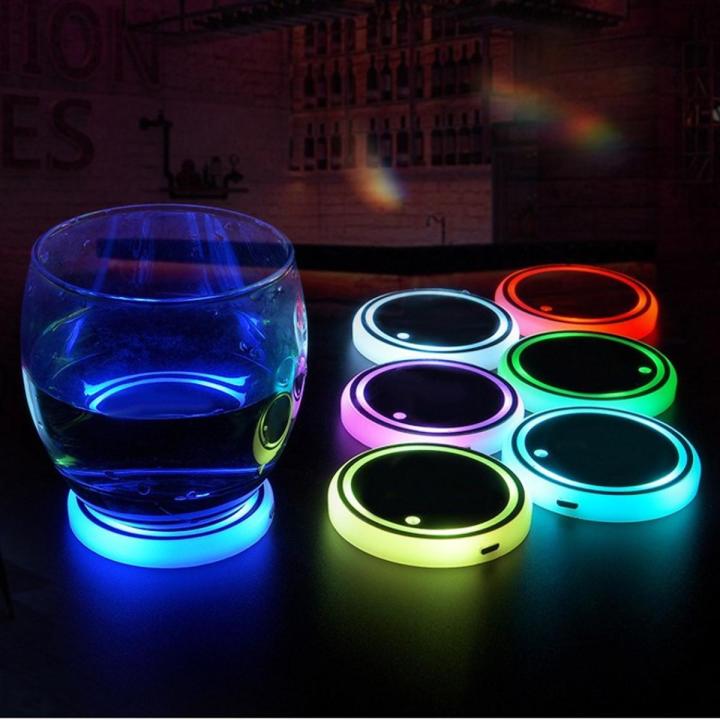 Colorful Glowing Water Coaster Luminous Car Water Cup Coaster Holder 7 ...