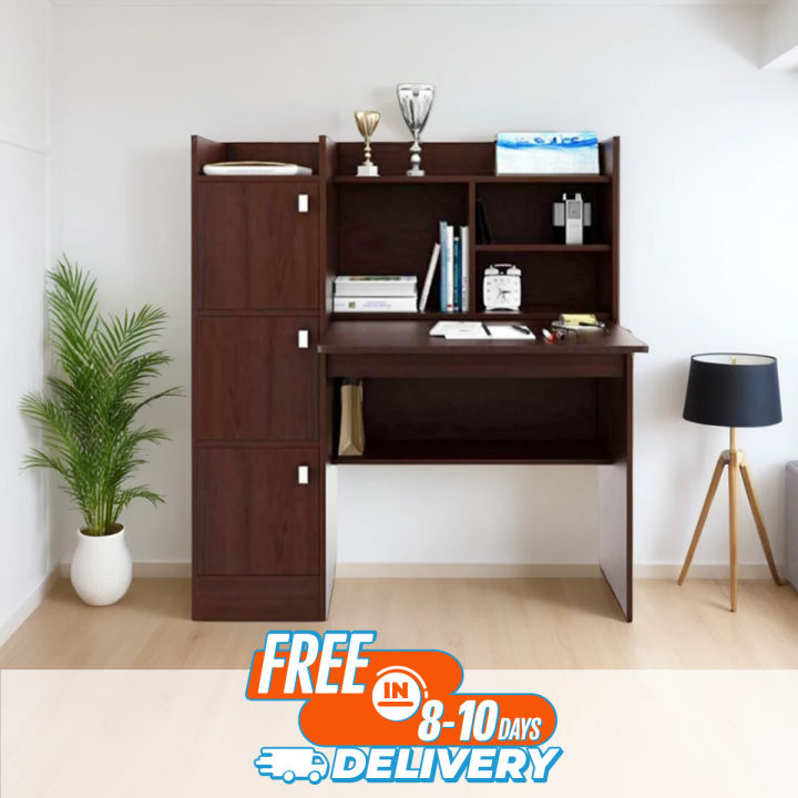 RK Left Side Drawer Reading Table with Multi Storage Space Bookshelf ...