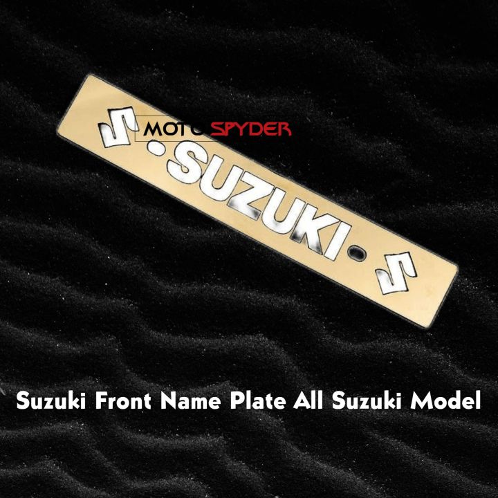 Suzuki Name Plate Stainless Steel Golden | Daraz.com.bd