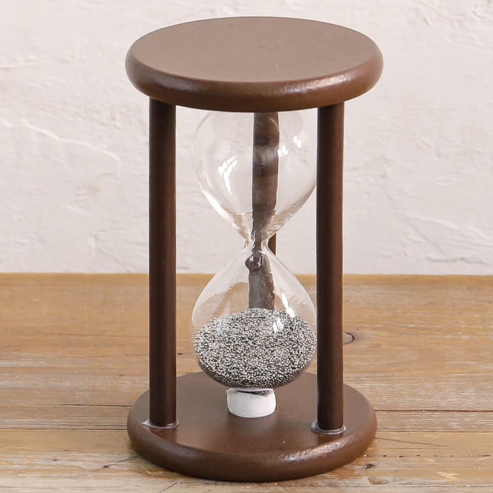 Wooden Silver Grains Hourglass Clock, Sand Glass Kitchen School ...