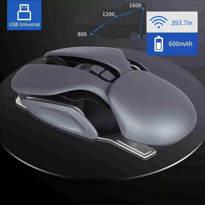 New Rechargeable 2.4G Wireless Mouse Ergonomic 1600DPI Gamer Mice USB ...