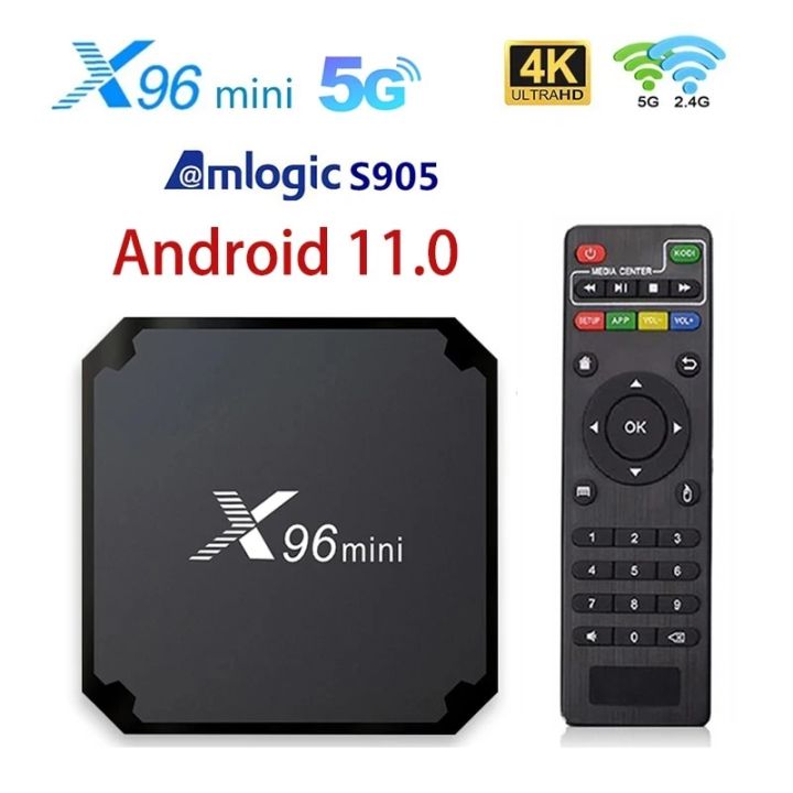 X96 Mini Smart TV Box Android 11.0 Amlogic S905W Quad Core 2GB+16GB Media Player 2.4G/5G Wifi ...
