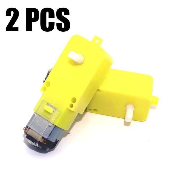 2 pcs YELLOW Plastic Gear Motor DC 3V 6V 130RPM Gear Motor Dual Shaft ...