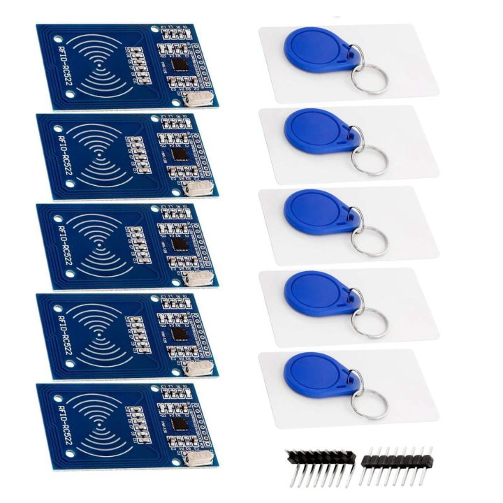 RFID Kit RC522 with Reader, Chip and Card 13.56 MHz SPI Compatible with ...