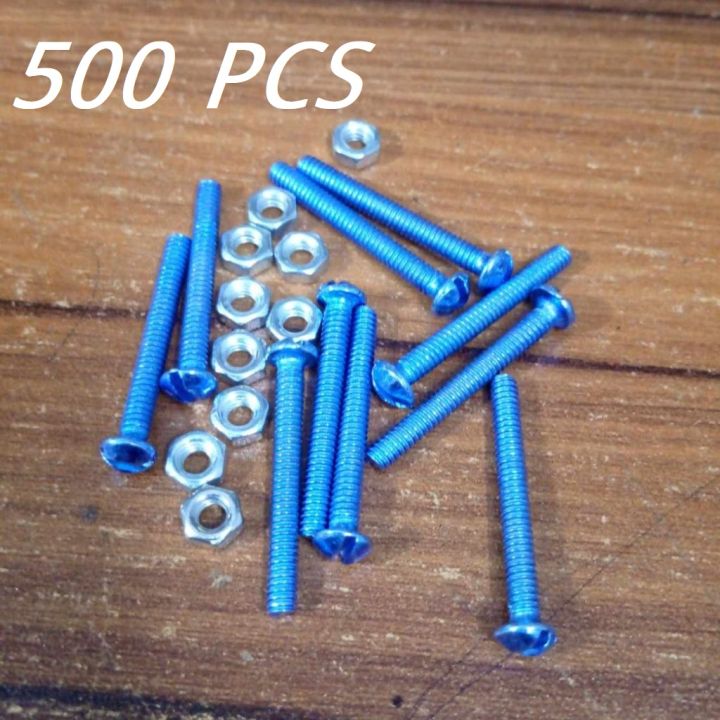 500Pcs – Stainless Steel 25x2mm 1 Inch SS Coating Chipboard Screws Flat ...