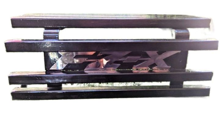 Yamaha FZX Silencer Cover Silencer Guard Silencer Protector Black Metal ...