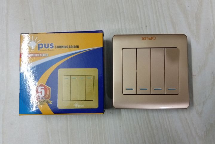 OPUS Electric Switch 4 Gang Switch 1 Way Switch | Daraz.com.bd