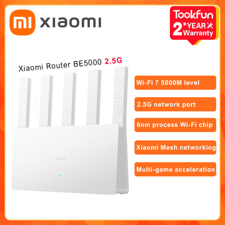 NEW Xiaomi Router BE5000 Wi-Fi 7 2.4/5GHz Dual-Frequency Mesh 2.5G High ...