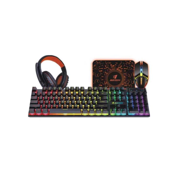 Jertech Victory CT4-01 Backlit Keyboard, Mouse, Headphone and Mouse Pad ...