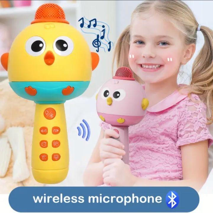 Cute Microphone Multifunctional Kids karaoke microphones Bluetooth ...