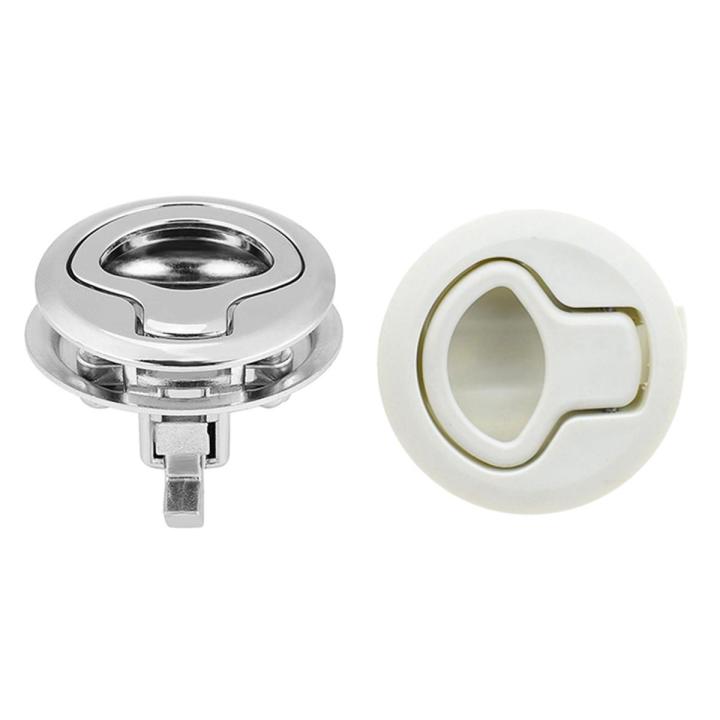 White Flush Pull Slam Latch for RV Boat Marine Deck Hatch & Boat ...