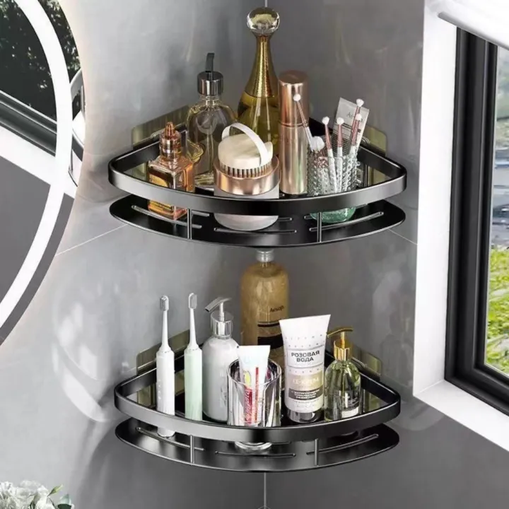 Single Layer Triangular Bathroom Storage Rack Waterproof Paste Rack ...