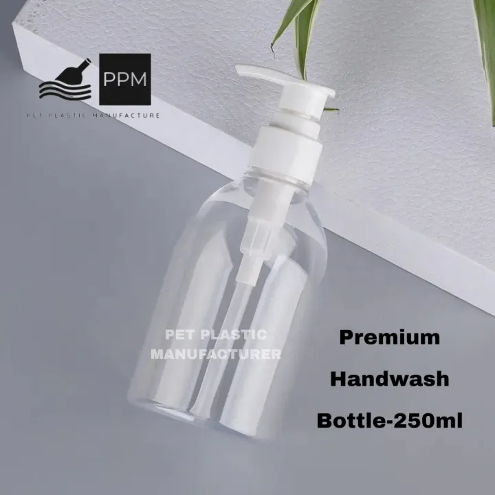 250ml Empty Refillable Plastic Handwash Pump Bottle – 5pcs PET Soap ...