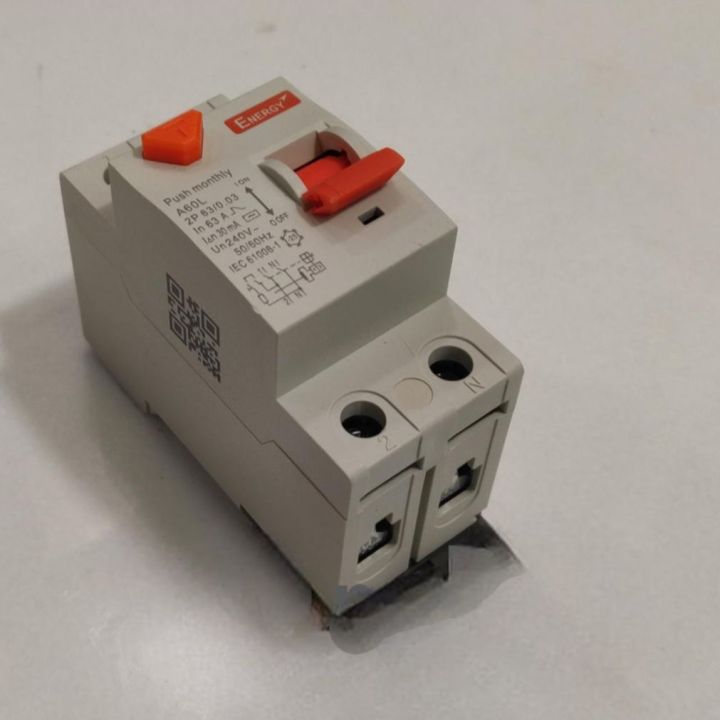 Energy RCCB / RCD 63A 30mA Two Pole 2P Residual Current Device Earth Leakage Breaker | Daraz.com.bd